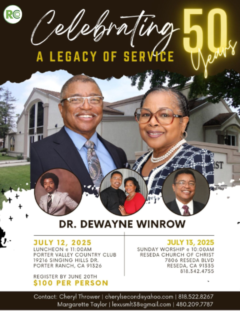 🎉 Celebrating 50 Years of Ministry! 🎉 – Reseda Church of Christ